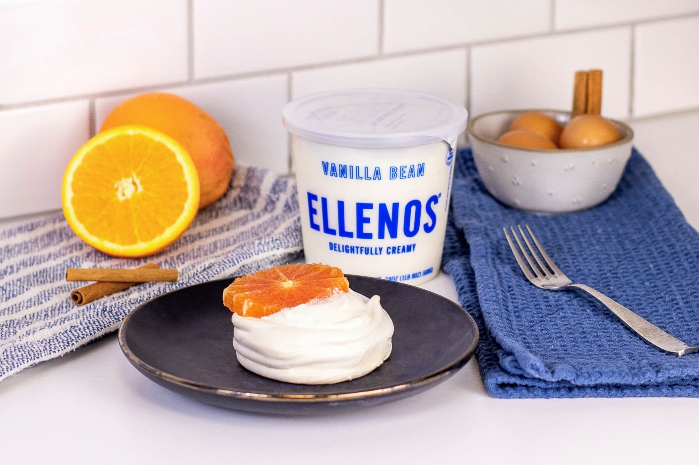 Vanilla Bean Pavlova - Ellenos Greek Yogurt